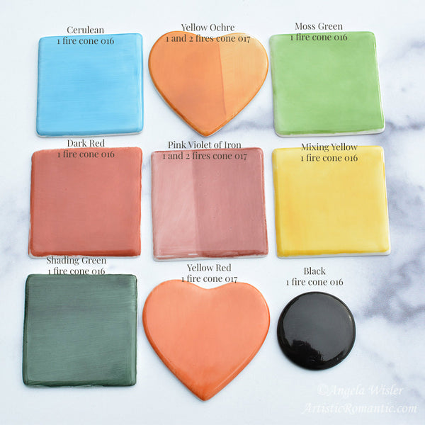 China Painting Palette Core Colors Set of 9 Porcelain Paints - Artistic ...